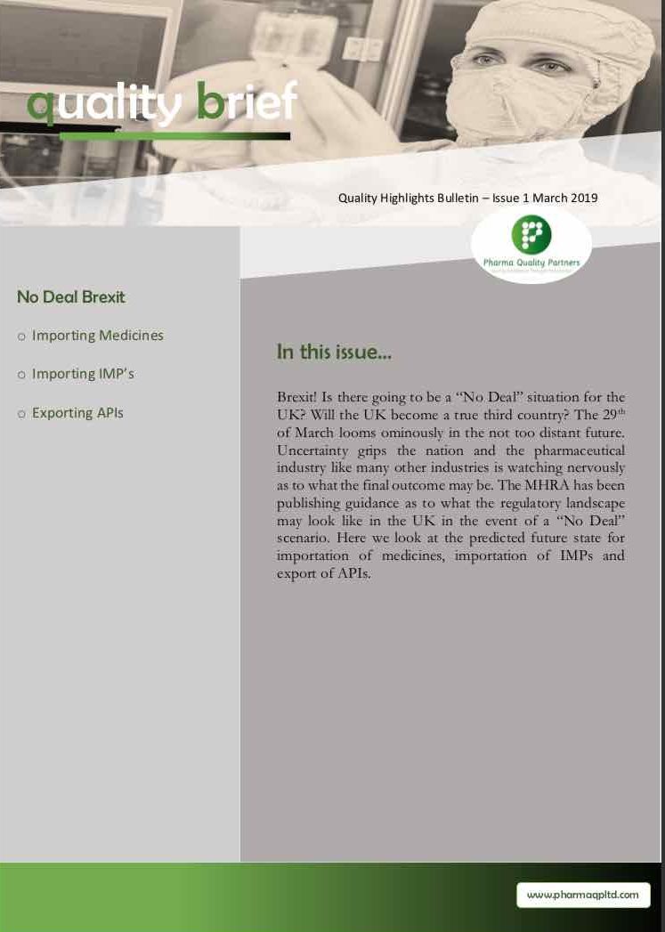 Pharma Quality Partners | Quality Brief – Quality Highlights Bulletin ...